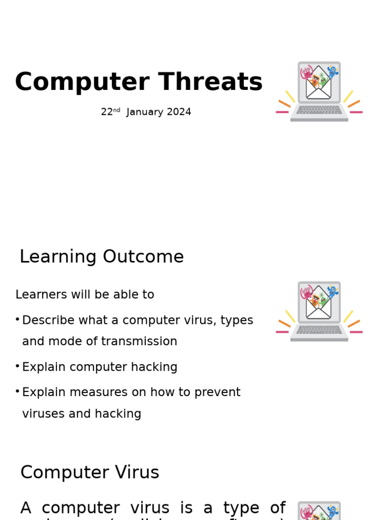 L3 ALP 2 Computer Threats- Notes | PDF | Malware | Computer Virus