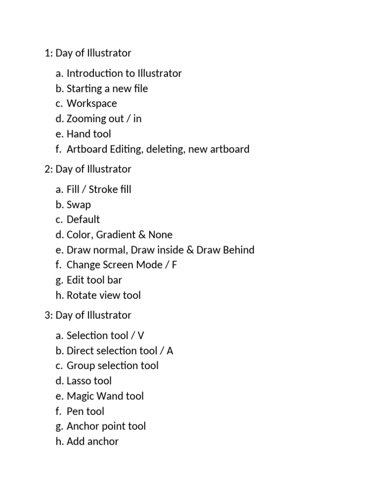 Illustrator Tools Guide | PDF