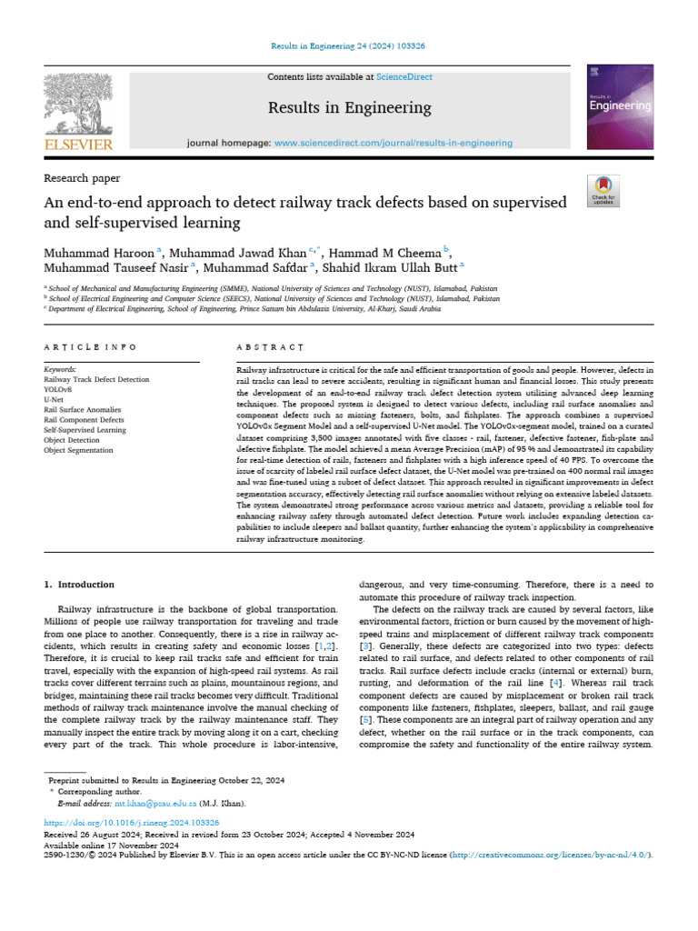 An End-To-End Approach To Detect Railway Track Defects Based On Supervised | PDF | Image ...