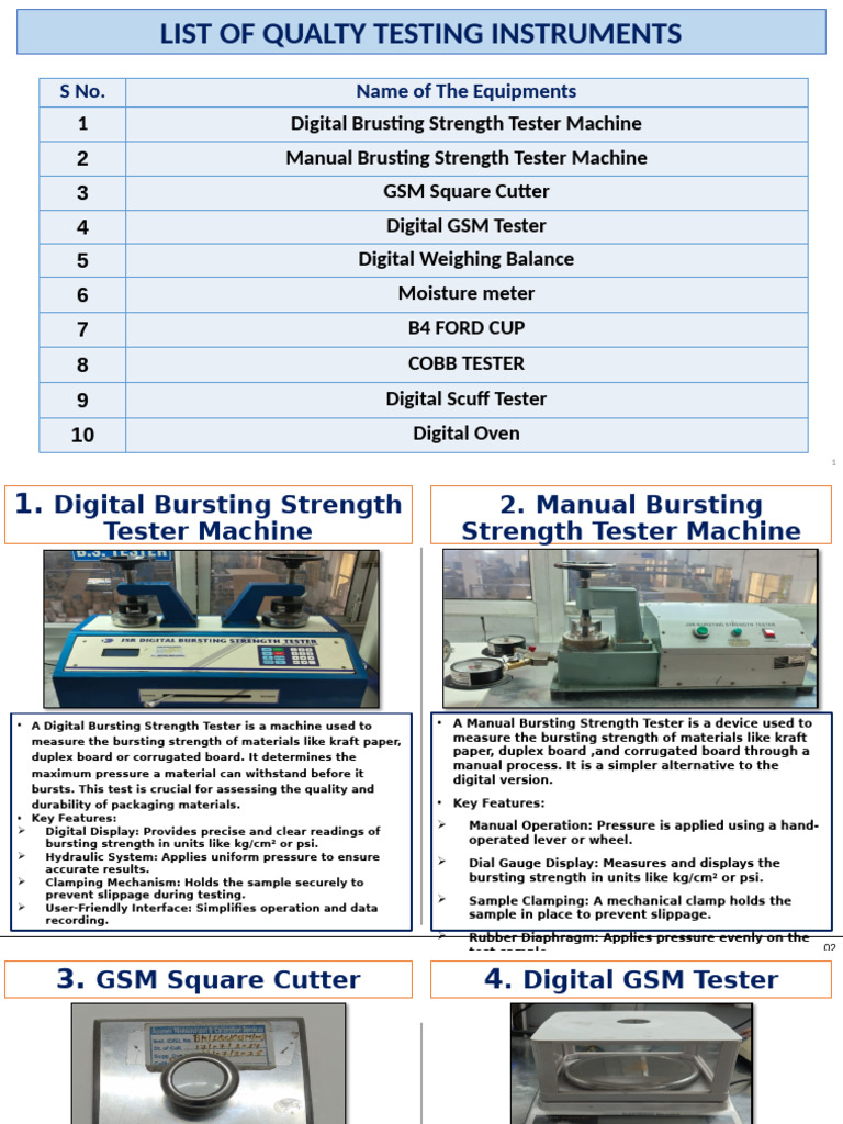 QC Instruments 1 | PDF | Weighing Scale | Weight