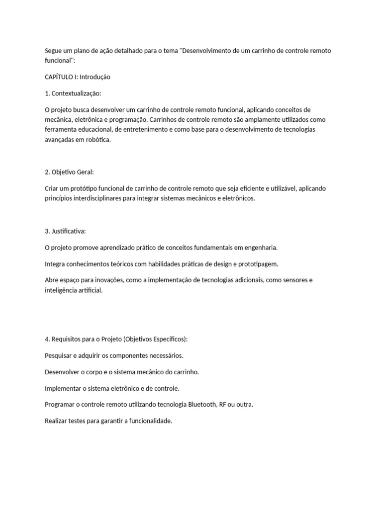 plano de nicholson | PDF | Protótipo | Robótica