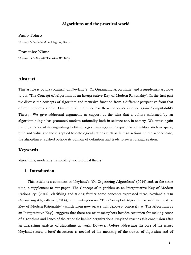 Algorithms and The Practical World | PDF | Recursion | Function (Mathematics)