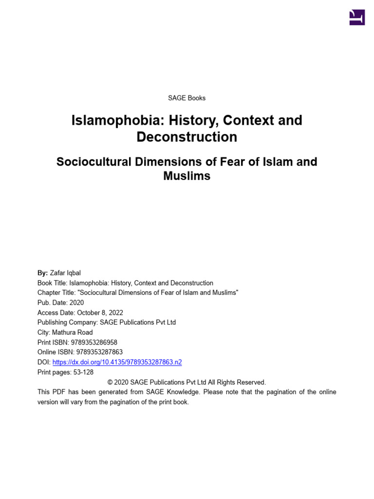 Chapter 2 | PDF | Islamophobia | Discrimination & Race Relations