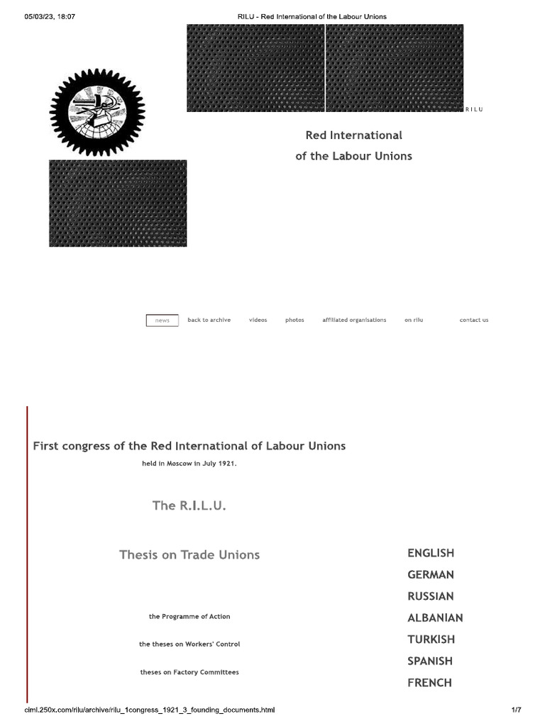 Thesis On Trade Unions | PDF