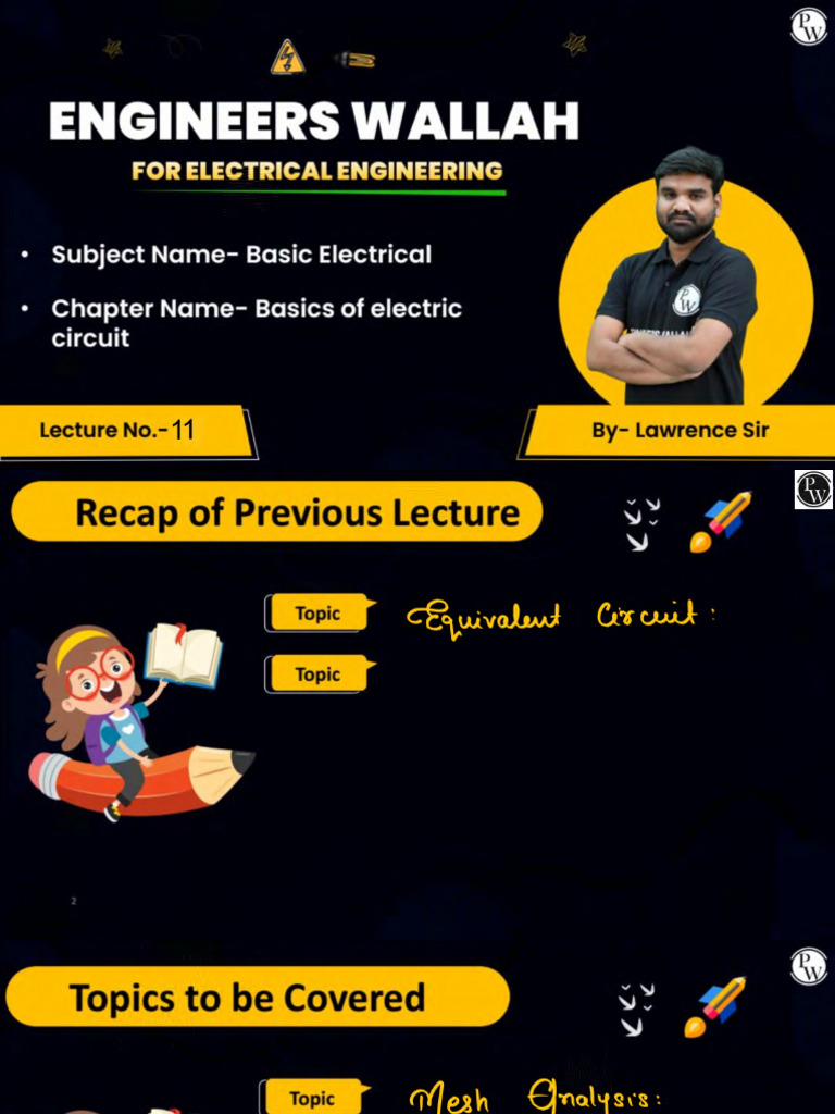 Basics of Electric Circuit 11 - Class Notes | PDF