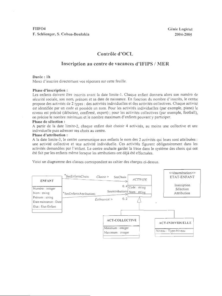 controle OCL 2005 | PDF
