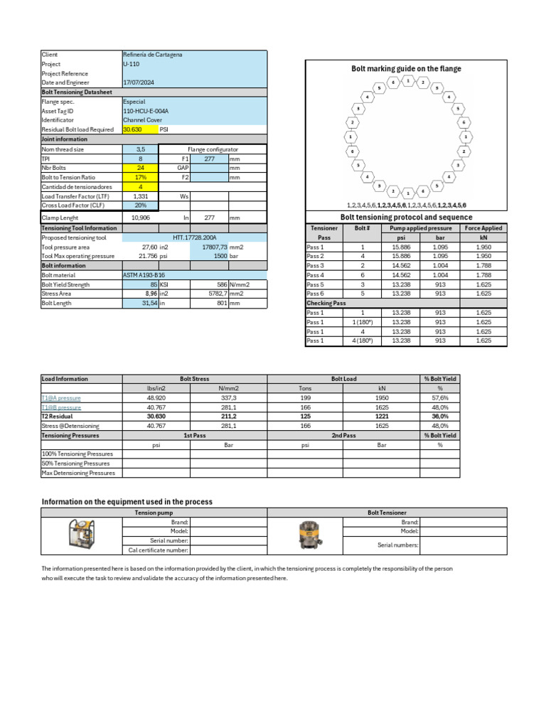 Bolting Sequence 110-Hcu-e-004a Cea 17% | PDF | Screw | Mechanical ...