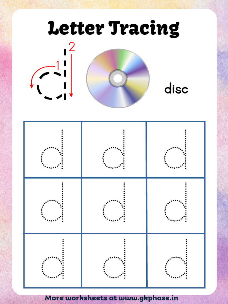 Lowecase Letter Tracing D | PDF