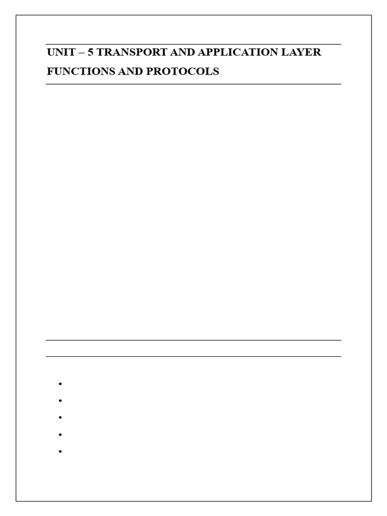 Jamia-BCA-II-Data_communication_and_Computer_Networks_Basics Unit V | PDF | Transmission Control ...