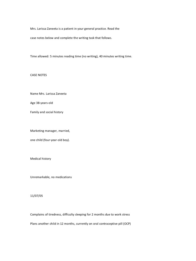 OET Writing Sample Test