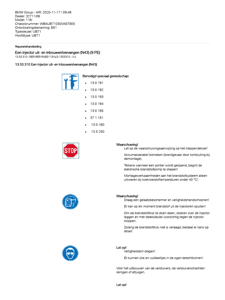 AIR - Reparatiehandleiding N43 Injector | PDF