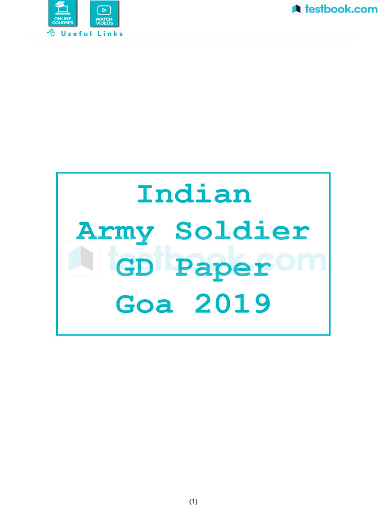 Indian Army Soldier Gd Paper Goa 2019 03f78ed5 | PDF | Magnetism ...
