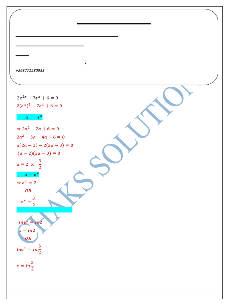 2021 Nov Chaks Pure Maths P1 Marking Guide-1 | PDF | Square Root ...