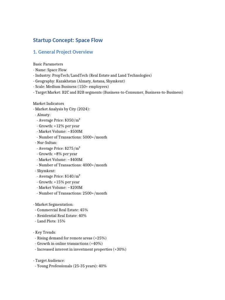 Space Flow Startup Concept | PDF | Computing | Information Technology