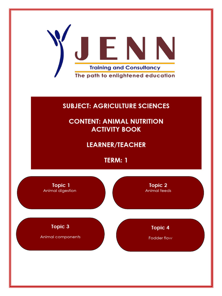 AGRIC Animal Nutrition Activity Manual | PDF | Digestion ...