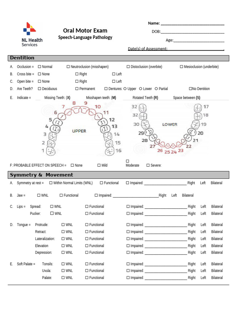 OME Form | PDF | Dentistry | Medical Specialties