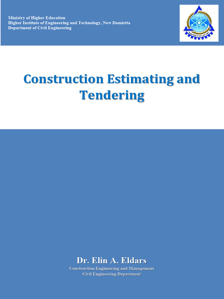Construction Estimating and Tendering - Conceptual Cost Estimating ...