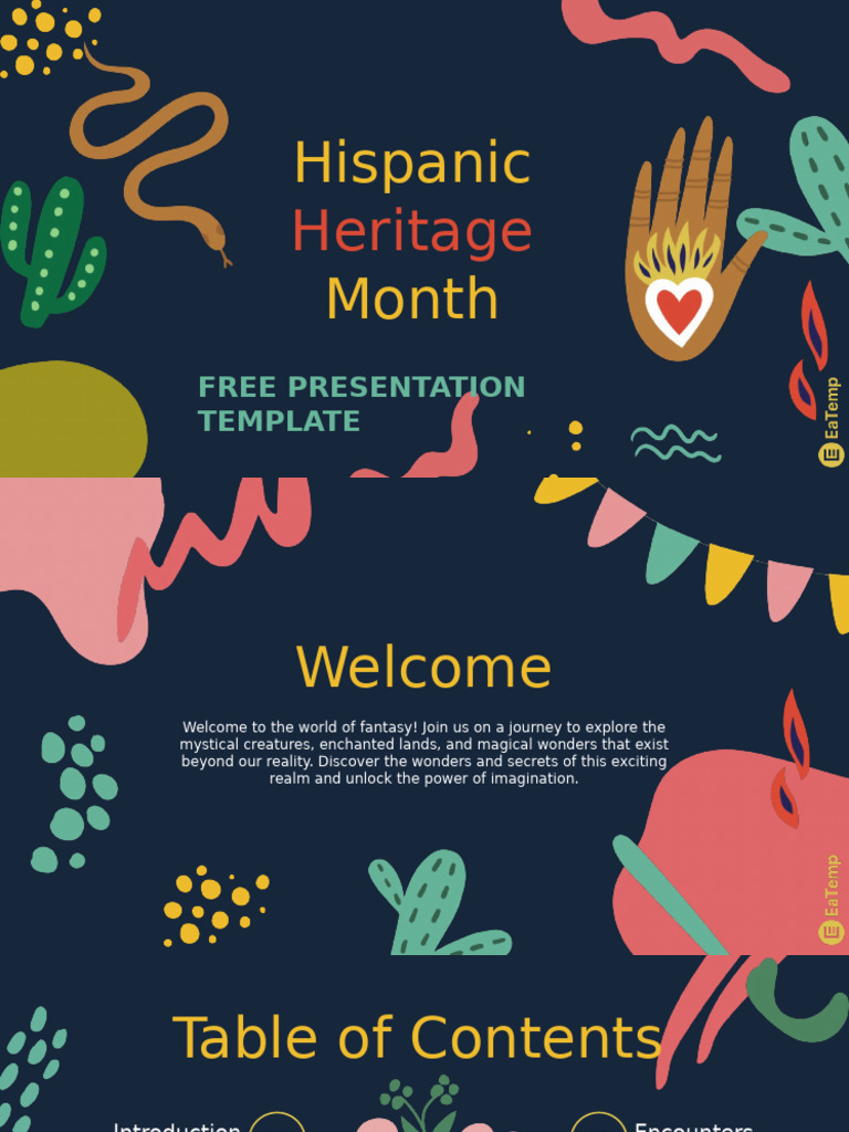 Hispanic Heritage Month PowerPoint Template by EaTemp | PDF | Elves ...