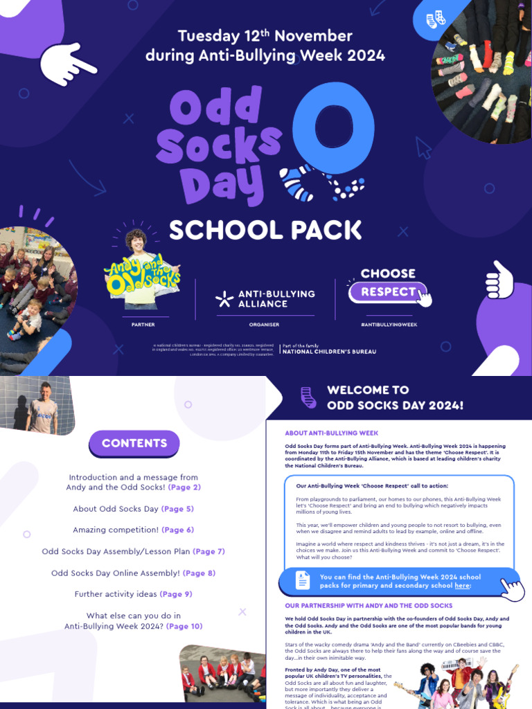 Odd Socks Day School Pack | PDF | Bullying