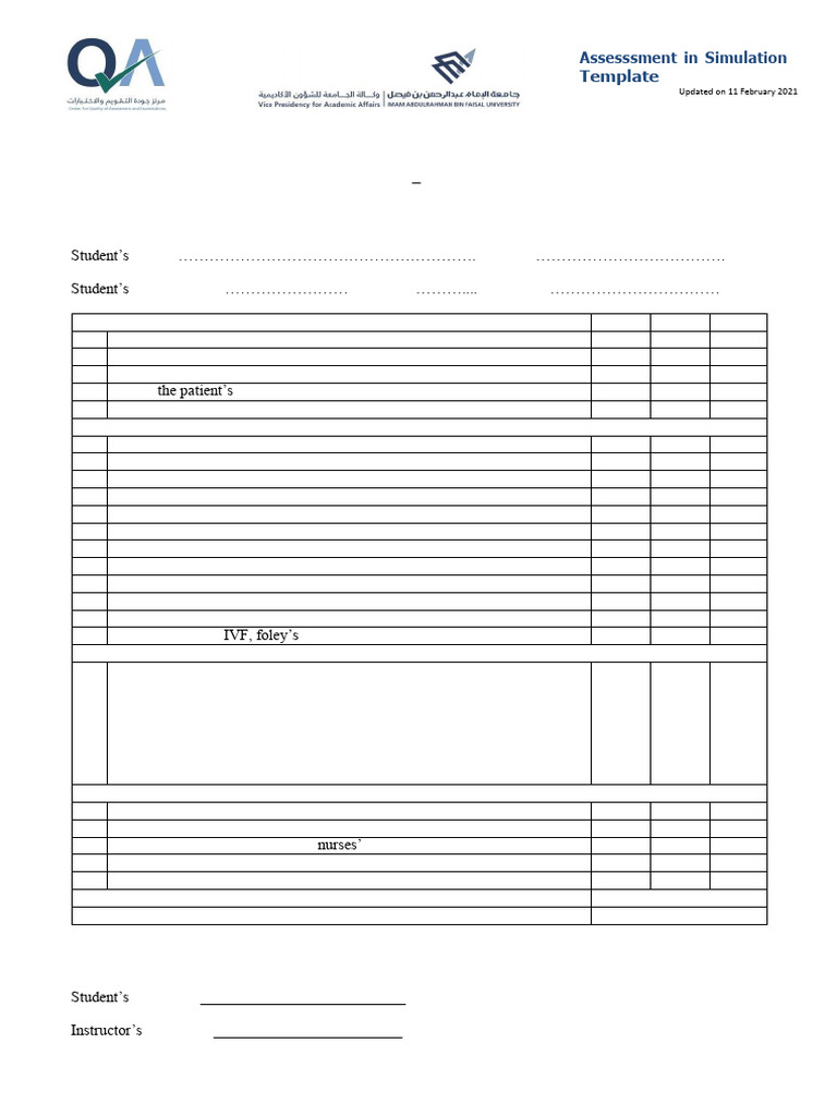 Health Assessment Checklist Template | PDF | Health Care | Clinical ...