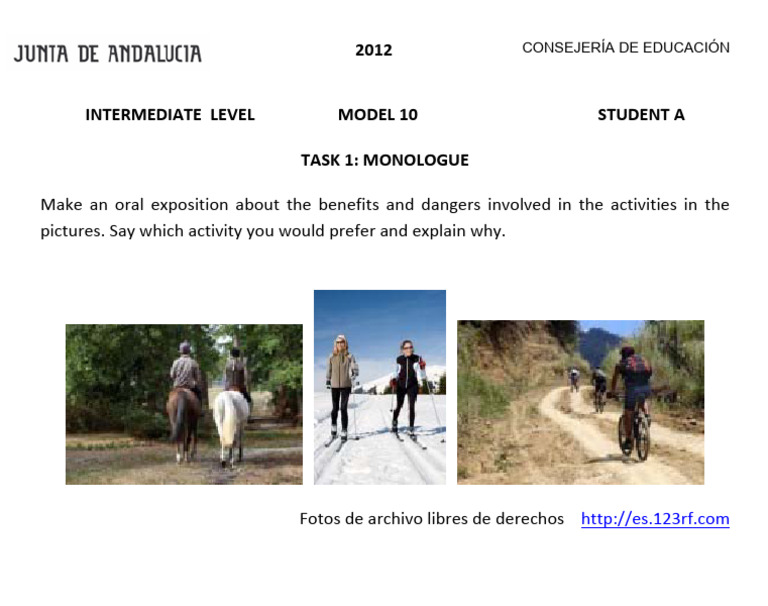 Dangerous Activites b1 Monologue Andalucia 2012 | PDF