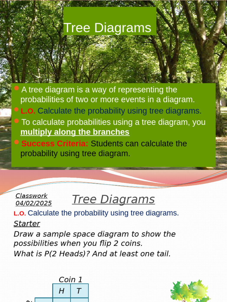 Tree Diagrams Pp-To Be Used in 2024 | PDF | Probability Theory ...