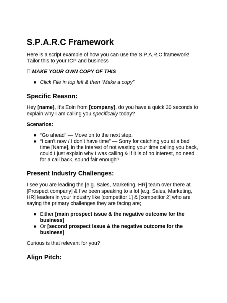 S.P.A.R.C. Framework | PDF