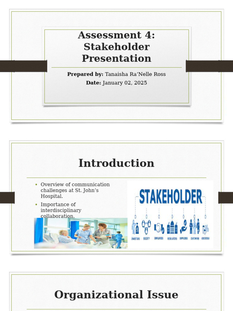 Stakeholder Presentation 4 | PDF | Collaboration | Business