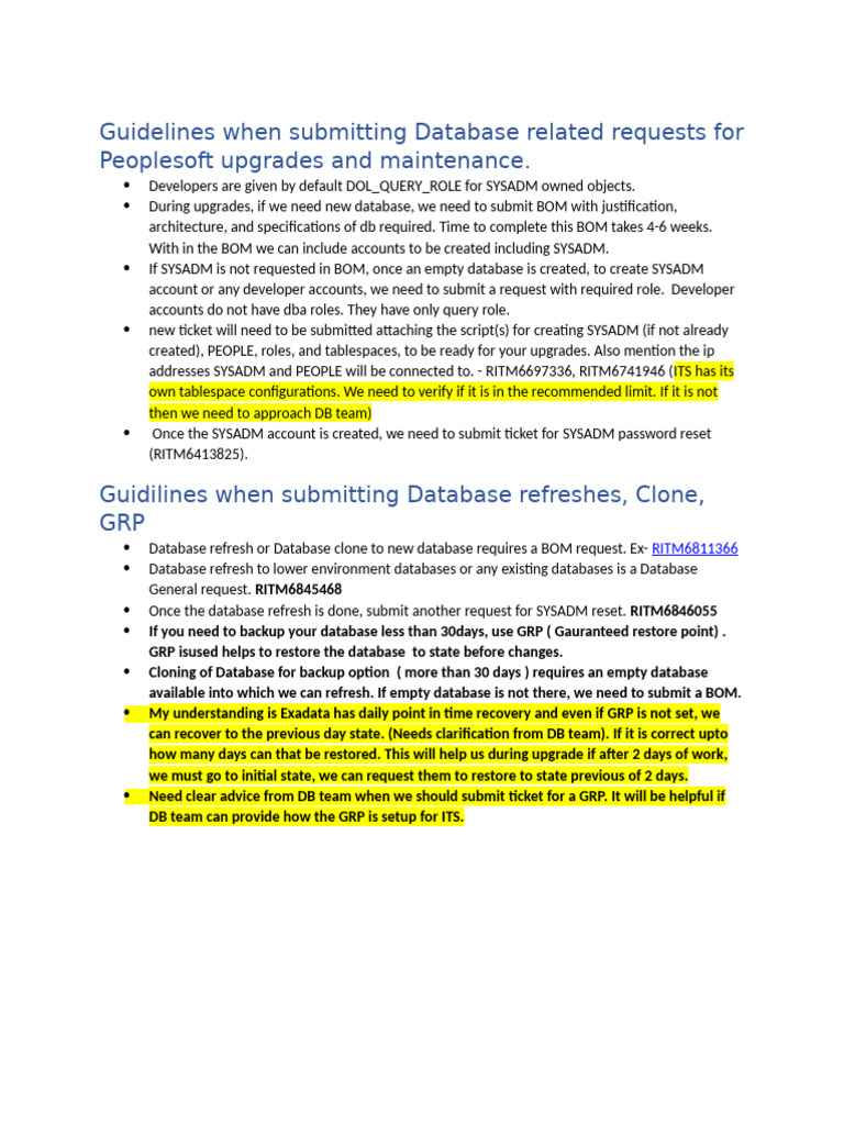 Db Request Guidelines | PDF | Databases | Computer Data