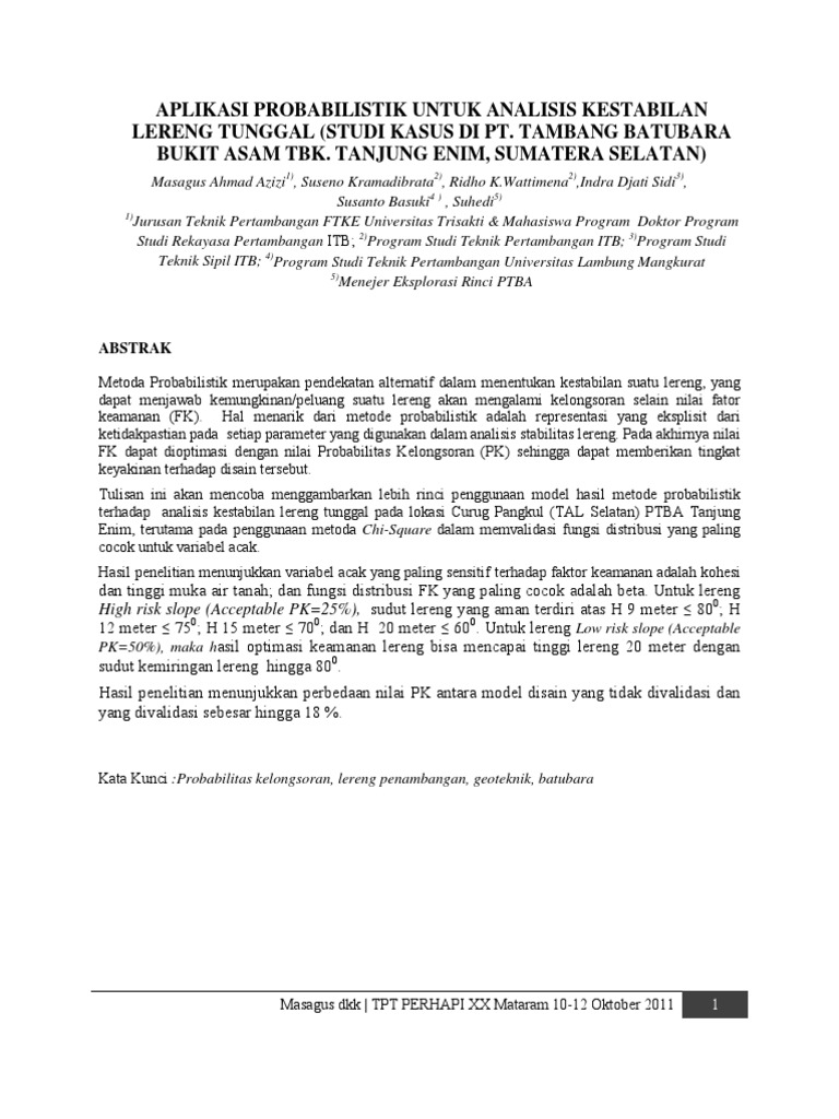 TPT XX Perhapi 2011 - Masagus | PDF