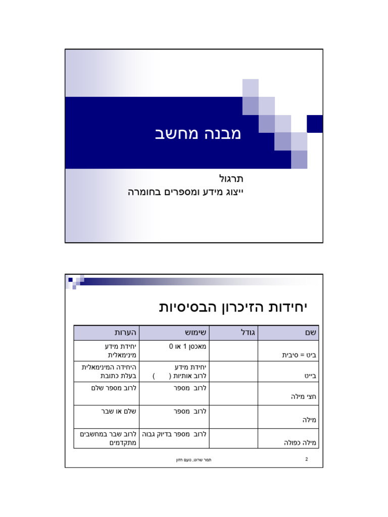 מבנה מחשב lsb msb | PDF