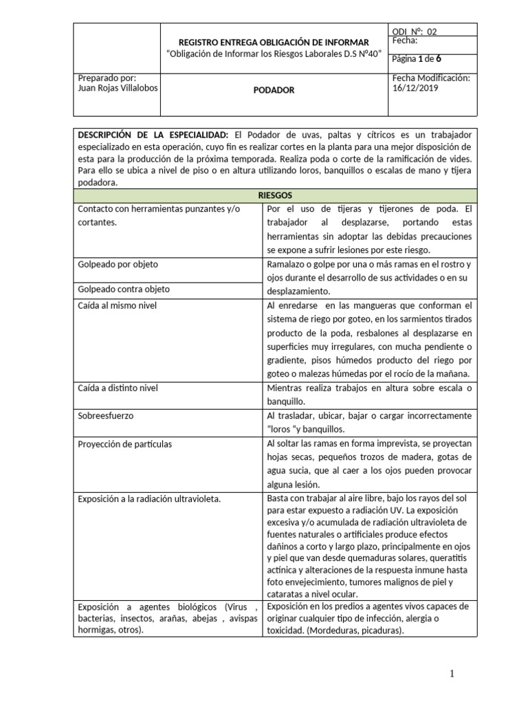 Odi 2 Podador | PDF | Protector solar | Lavado de manos