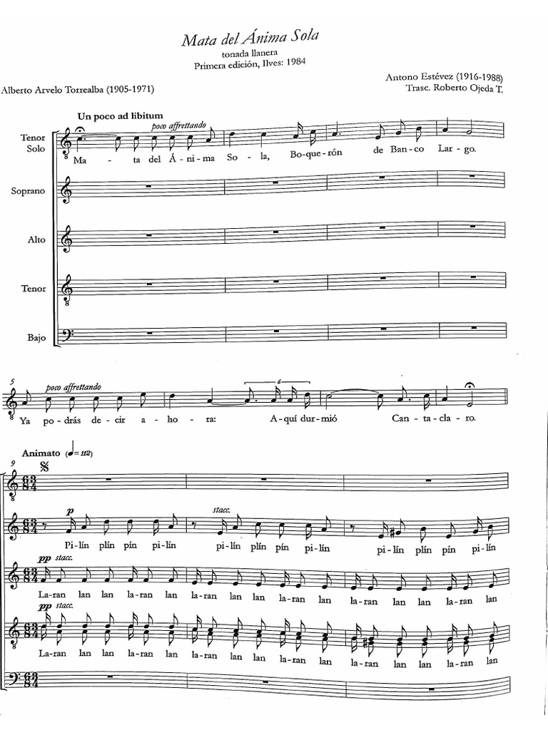 Mata Del Ánima Sola - Estevez | PDF
