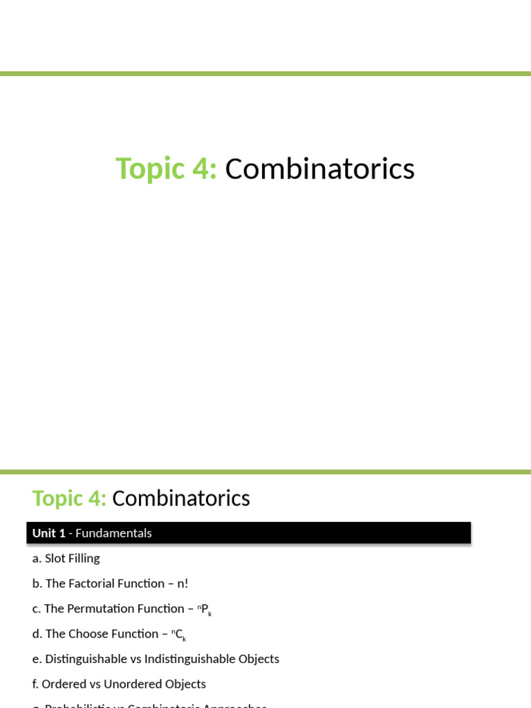 Chapter 4 Combinatorics Slides | PDF | Combinatorics | Function (Mathematics)