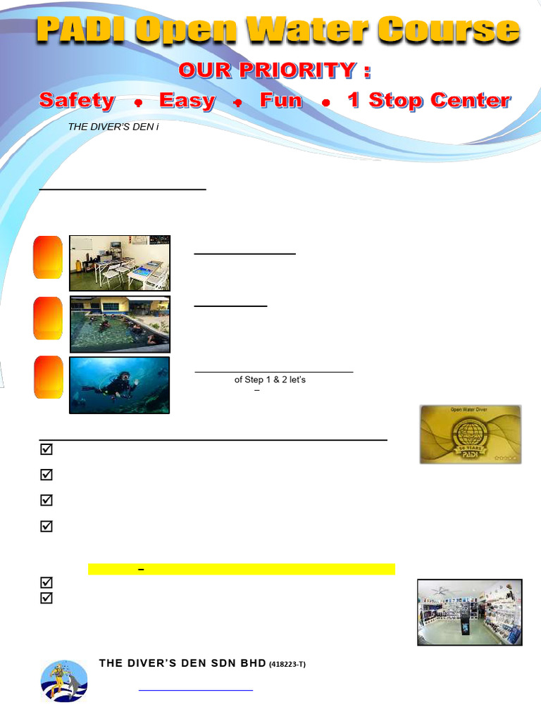 PADI Open Water Diver Course Overview | PDF | Scuba Diving | Underwater ...
