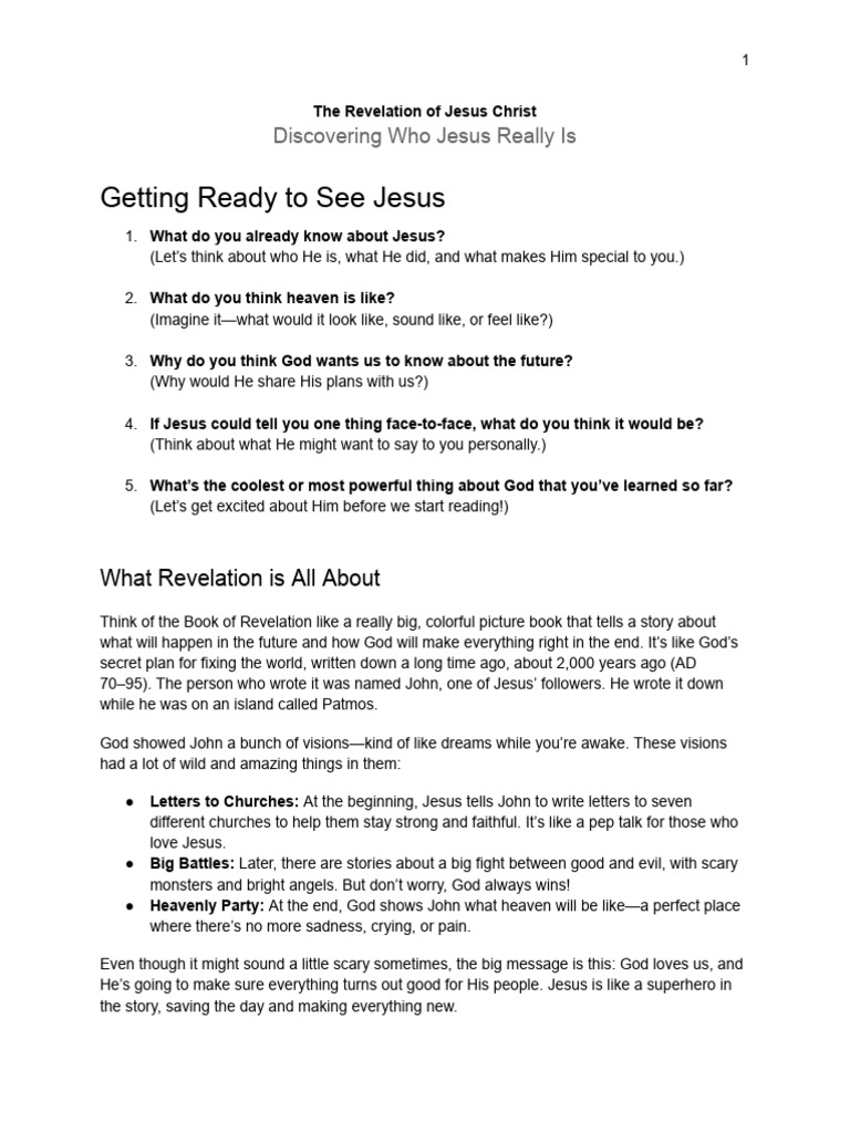 Understanding the Book of Revelation | PDF | Jesus | Revelation
