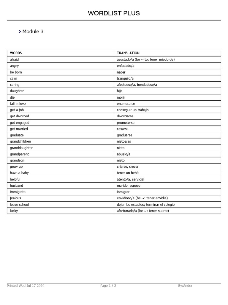 Unit 3: Relationships | PDF