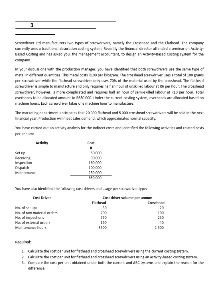 ACCT331 Week 3 Video Example | PDF | Economies | Management Accounting