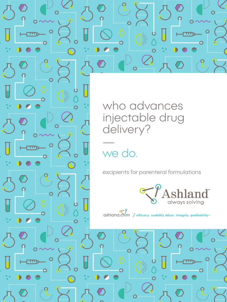 Ashland Injectable Brochure | PDF | Pharmaceutical Formulation | Solubility