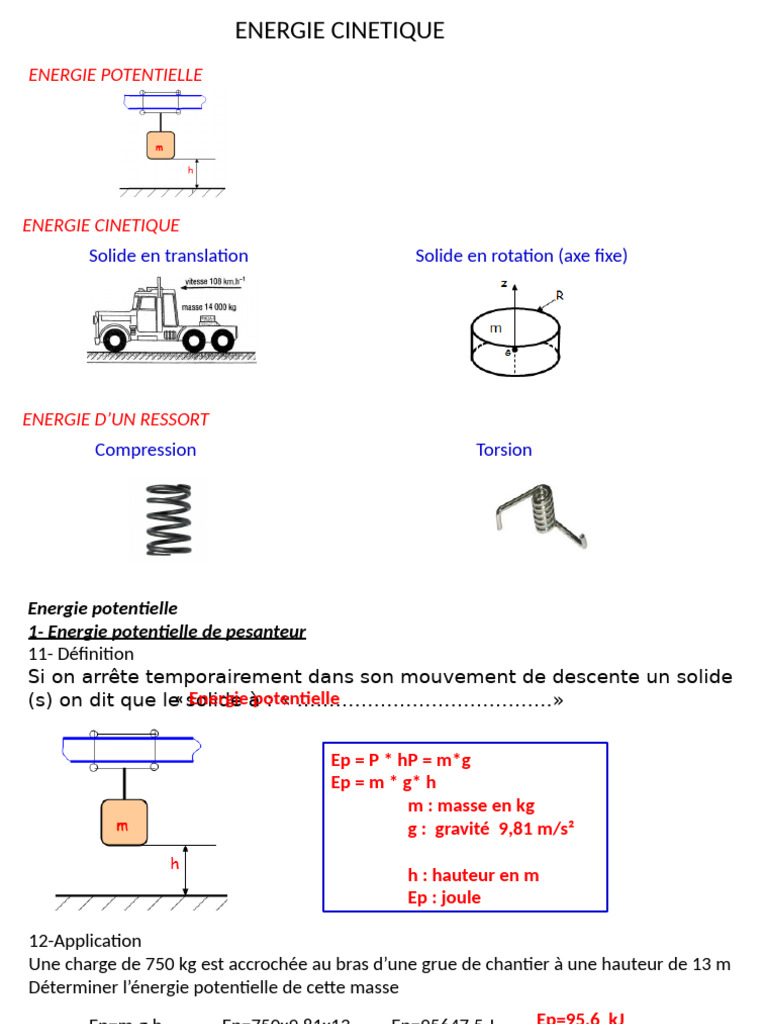 2403 Btsmva 2 Energie Cinetique Eleve | PDF | Énergie kinétique | Rotation