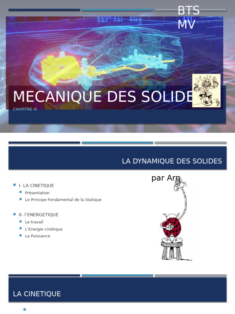 2404 Cours Mecanique Des Solides Eleves | PDF | Centre d'inertie | Accélération
