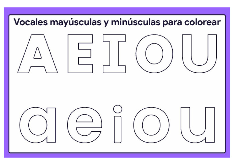 1-Vocales-mayusculas-y-minusculas-para-colorear | PDF