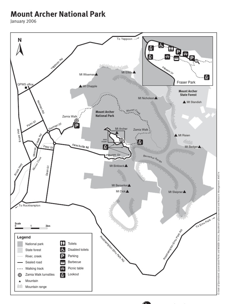 Mount Archer National Park Map | PDF | Social Science