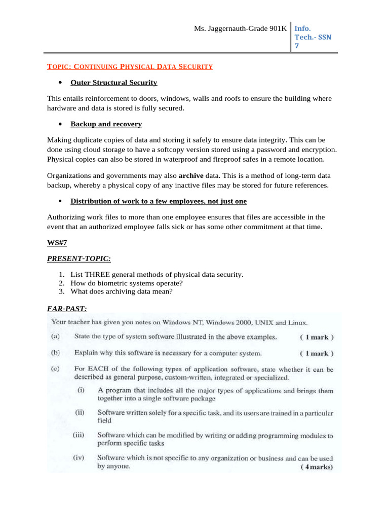 Physical Data Security Methods Explained | PDF