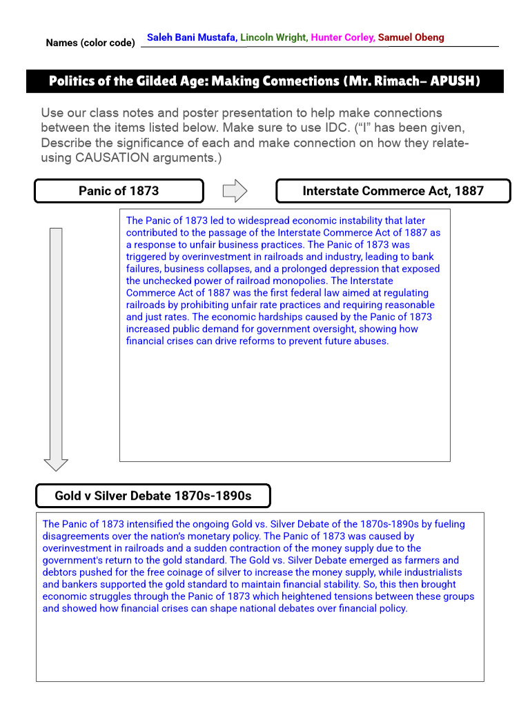 Politics of the Gilded Age_ Connections | PDF | Great Depression ...