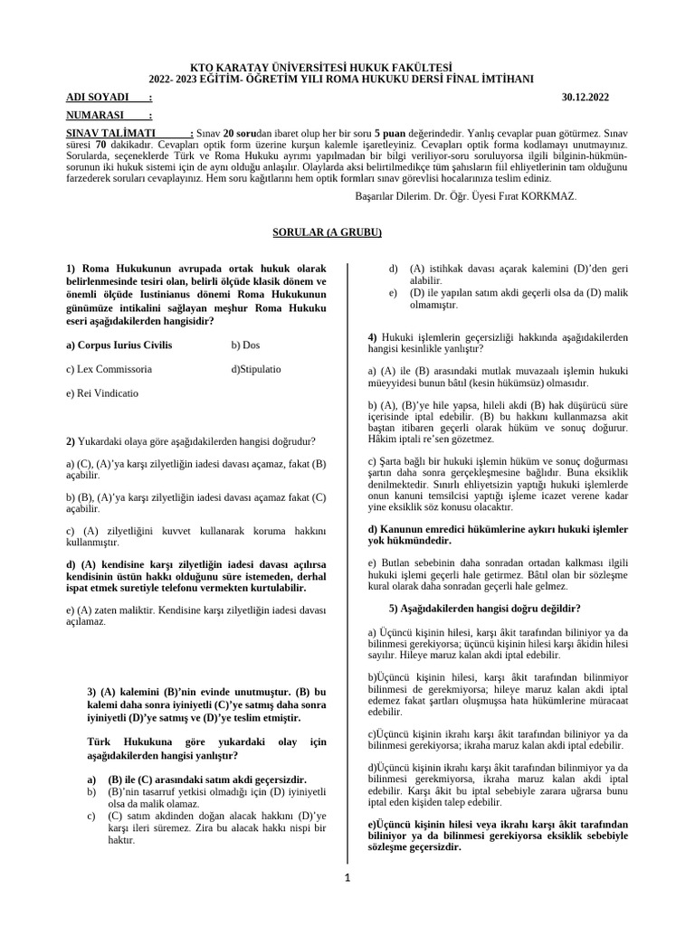 2022-2023_roma_vize_cevap_anahtari | PDF