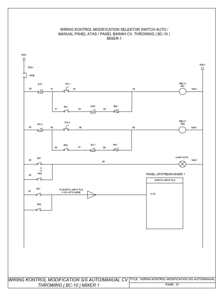 Modification Control Ss Auto Manual CV Trowing Mixer 1 | PDF | Electrical Engineering ...