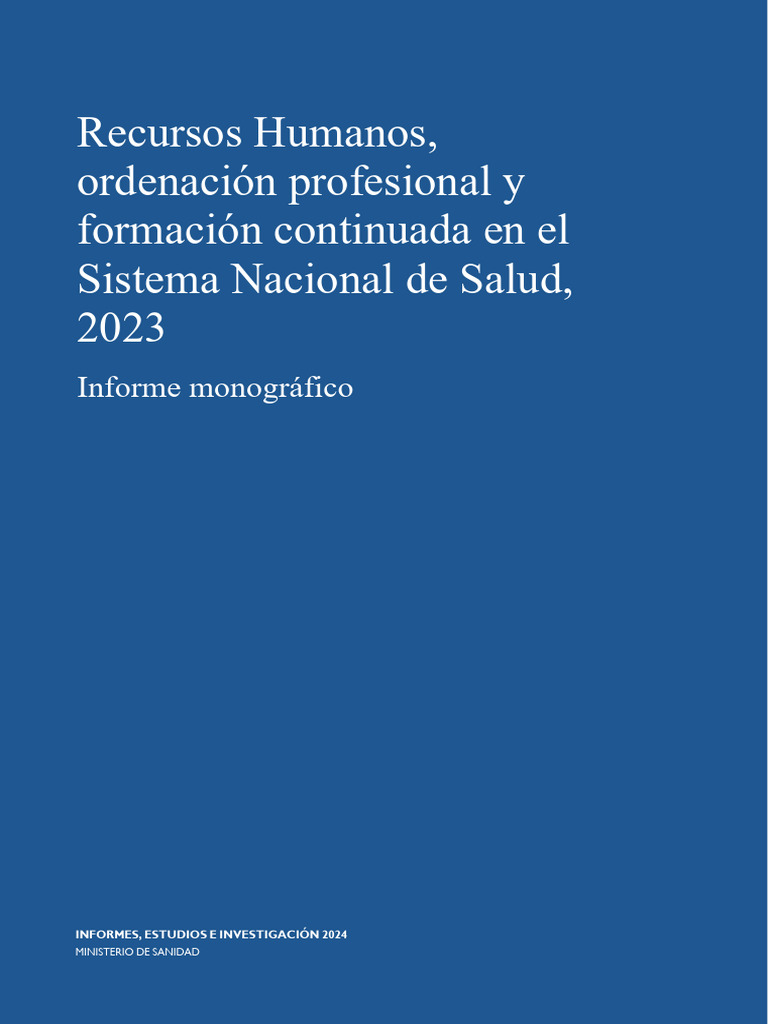 Informe_RRHH_2023 | PDF | Cuidado de la salud | Programas sociales