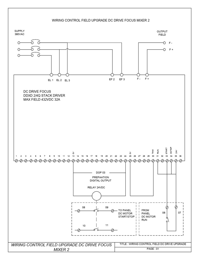 Upgrade Control Field DC Drive Focus Mixer2 | PDF | Electrical ...