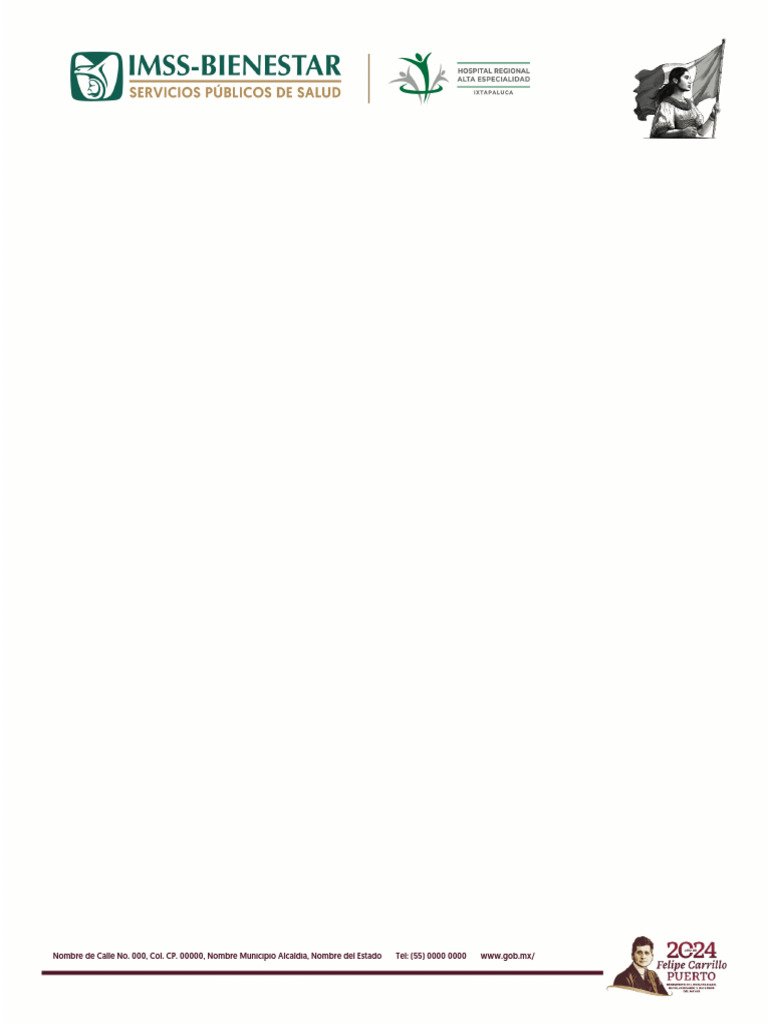 Hoja Membretada IMSS BIENESTAR HARES Ixtapaluca | PDF